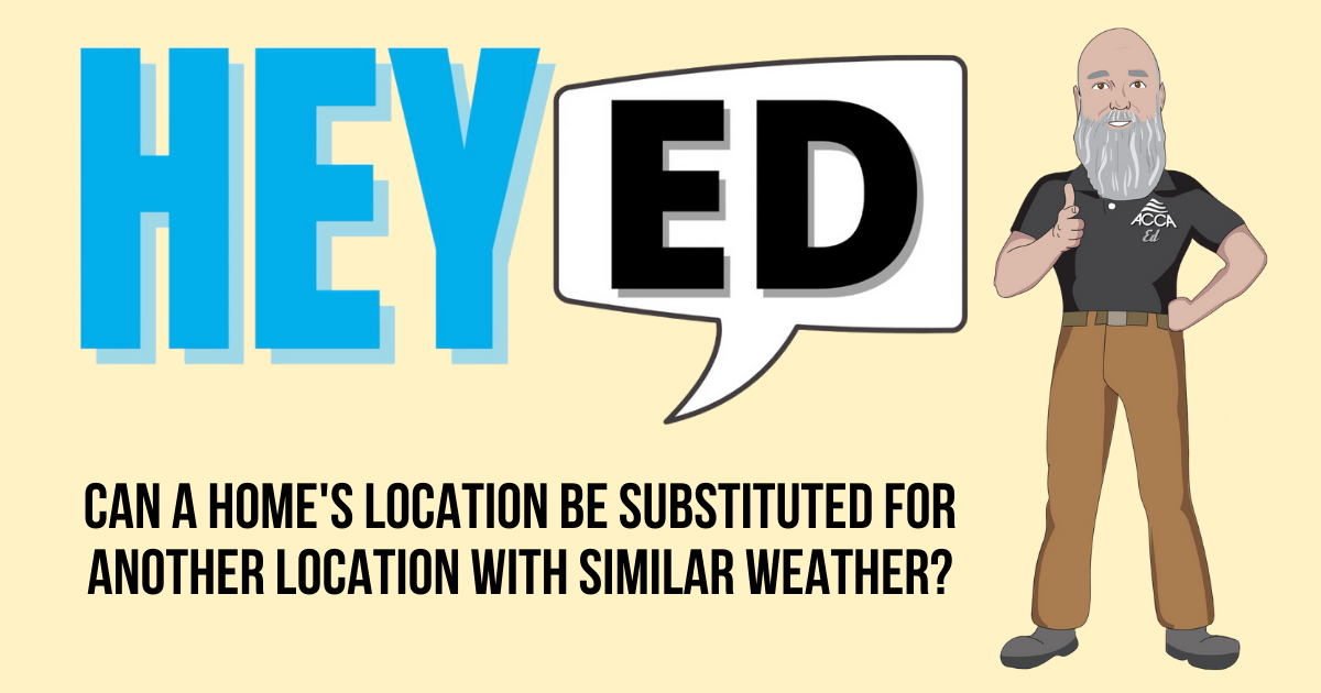 Hey Ed, can a home's location be substituted for another location with ...